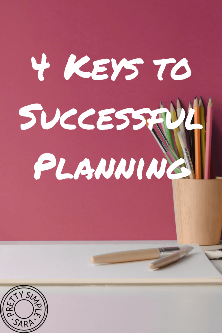 How Use a Planner - 4 Keys to Success • Pretty Simple Sara